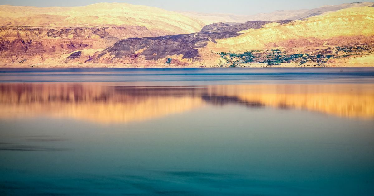 reflections of the dead sea by Ephraim Loeb | Israel Modern Art