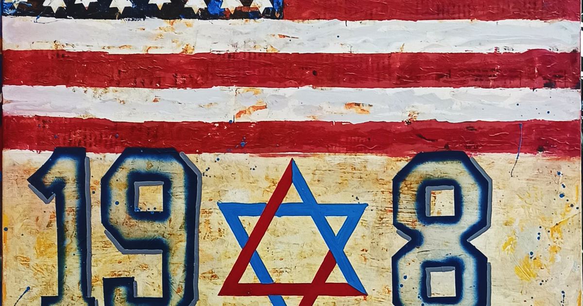 1948 State of Israel is born , original Painting created by the artist ...